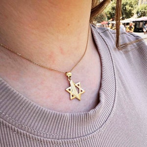 Support Israel With Star of David Pendant With Israel Map in 14K Gold ...