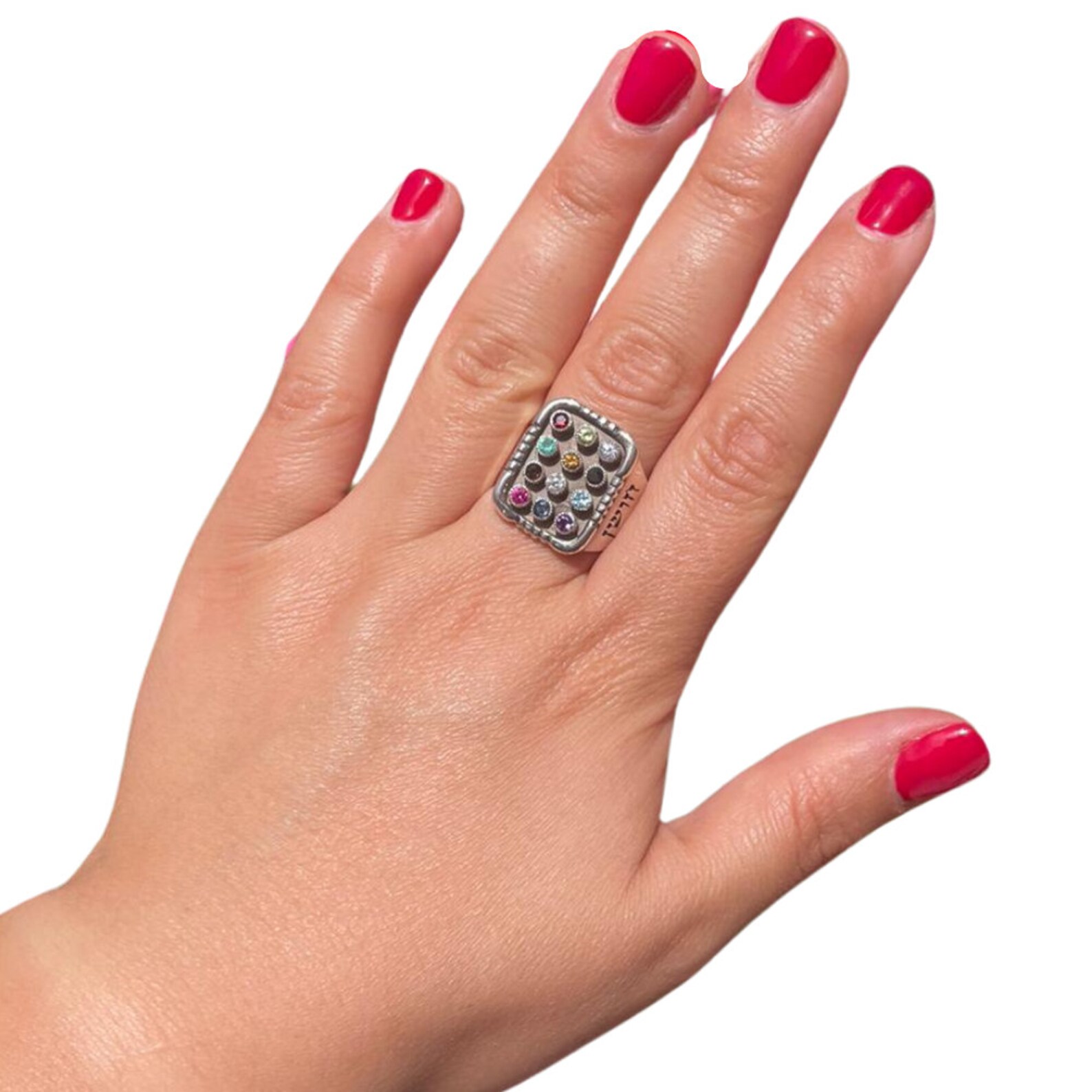 Silver Hoshen Ring Biblical Jewelry Sterling Choshen Ring - Etsy