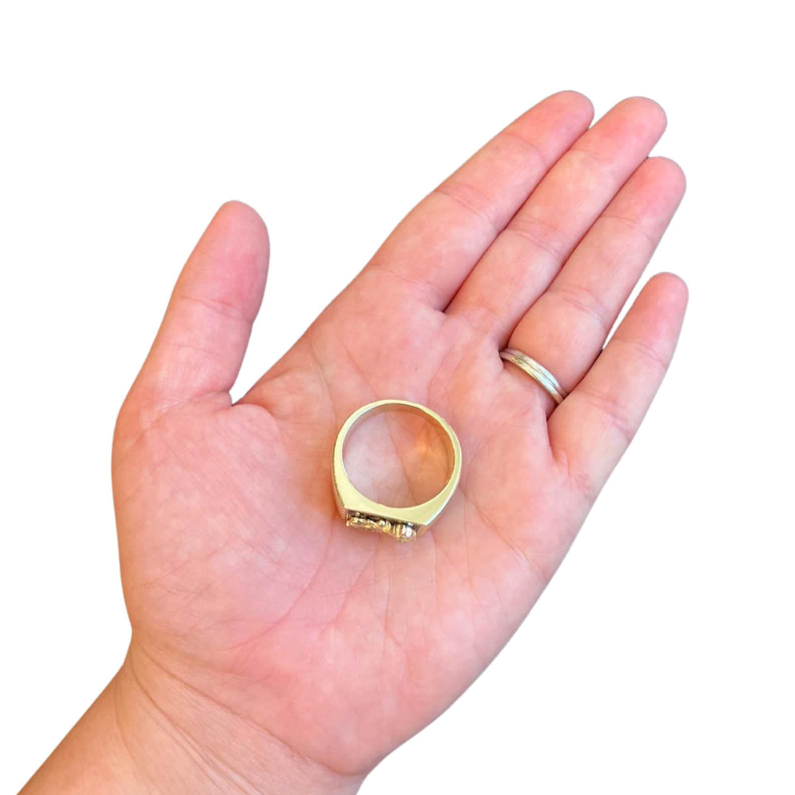 Bob Marley Style Ring, Lion of Judah Men's Ring, Solid 14k Gold and ...