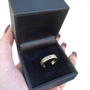 Gold Hoshen Ring, Hebrew Wedding Band, 14k Two Tone Gold Ani Ledodi ...