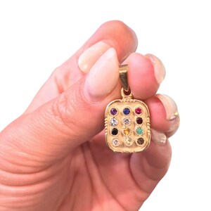 Choshen Pendant 14k Solid Gold, 12 Gemstone Pendant, Jewish Bible ...