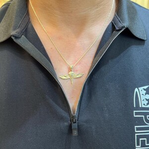 Israeli Paratrooper Pendant, 14k Solid Gold Pendant, IDF Wings Israel ...