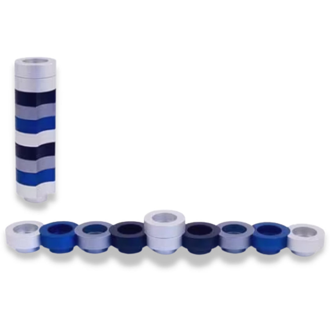 Hanukkah Travel Menorah, Colorful Menorah, Modern Menorah, Stack-able ...