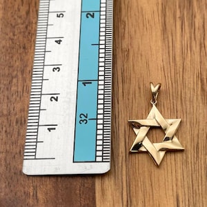 Jewish Magen David 14K Gold Pendant, Star of David Protection Necklace ...