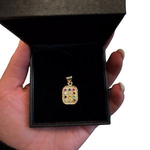 Choshen Pendant 14k Solid Gold, 12 Gemstone Pendant, Jewish Bible ...