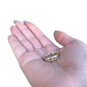 Gold Hoshen Ring, Hebrew Wedding Band, 14k Two Tone Gold Ani Ledodi ...