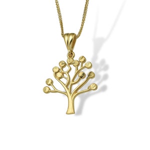 Gold Tree of Life Pendant, Solid 14k Gold Tree Pendant, Nature Jewelry ...