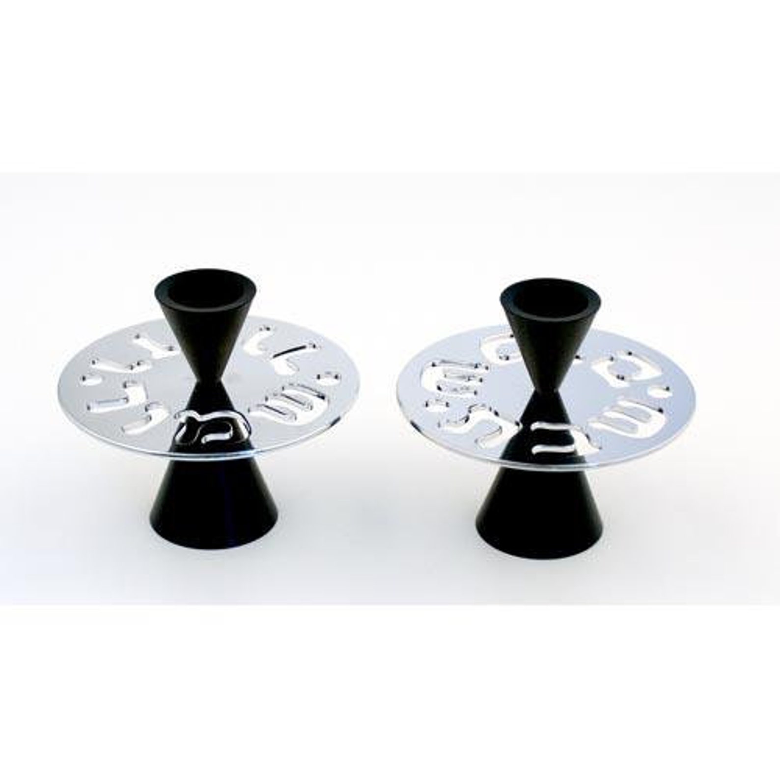 Mini Shabbat Candlesticks, Shabbat Shalom Hebrew Blessing Candle ...