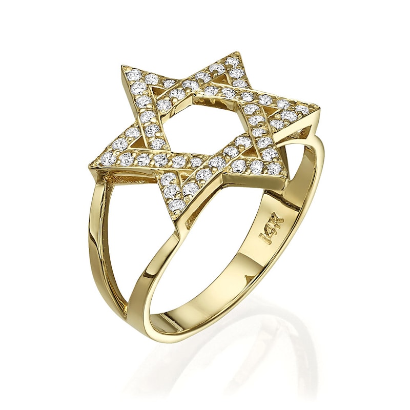 Women Star of David Diamond Ring - Etsy