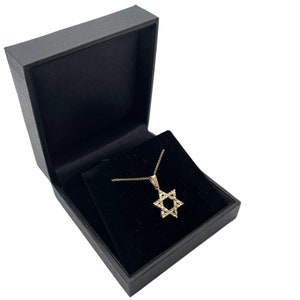Diamond Cut Star of David Pendant in 14K Gold, Magen David Protection ...