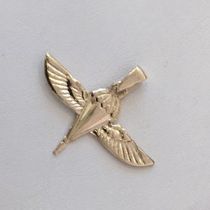 Israeli Paratrooper Pendant, 14k Solid Gold Pendant, IDF Wings Israel ...