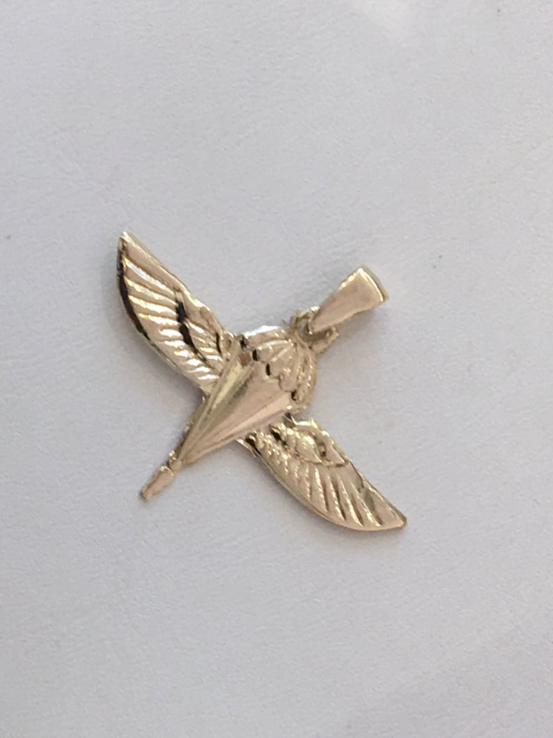 Israeli Paratrooper Pendant 14k Solid Gold Pendant IDF Wings - Etsy