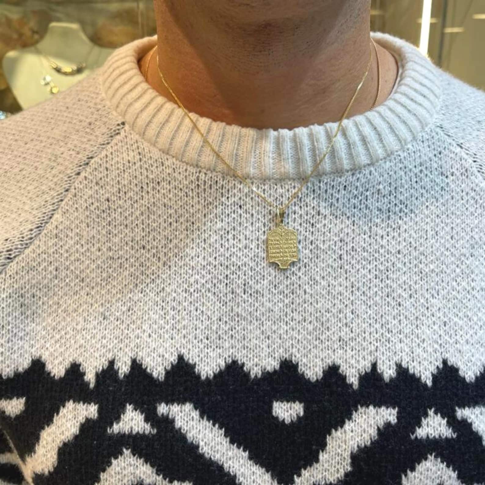 Ten Commandments 14k Gold Pendant Tabernacles Jewish Pendant - Etsy