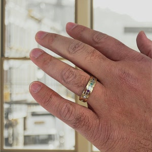 Hebrew Wedding Ring, 14k Gold Wedding Band With Precious Stones, Hoshen ...