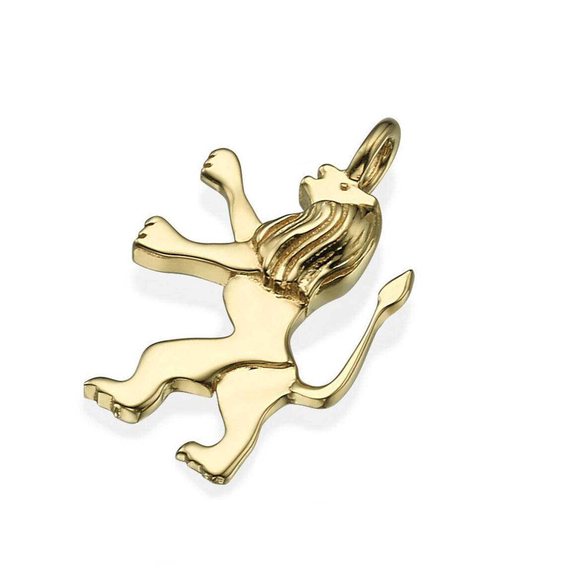 Mini Lion of Judah 14k Gold Pendant, Tiny Lion Pendant, 14k Gold ...