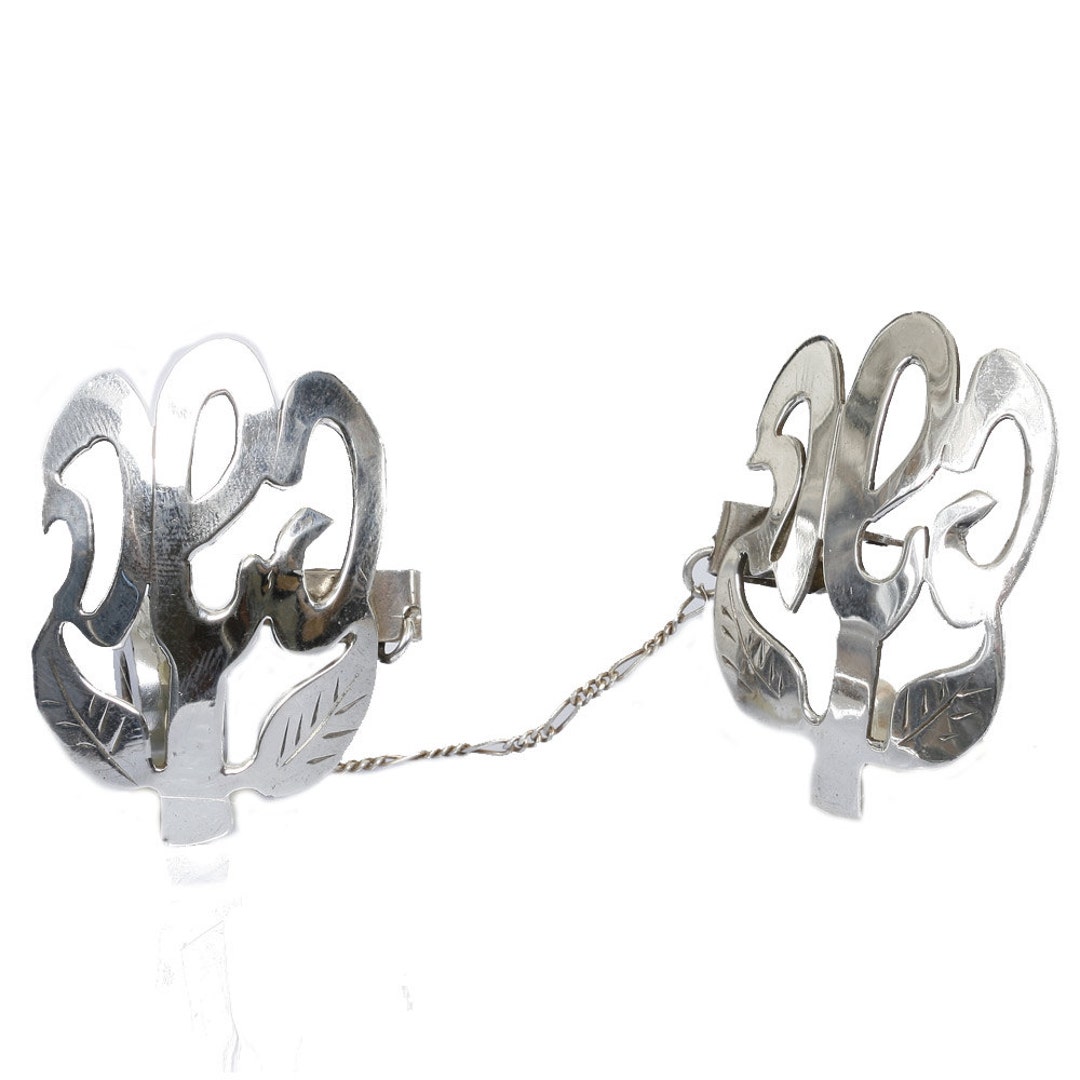 Tree of Life Custom Name Tallit Clips in Sterling Silver, Hebrew Name ...