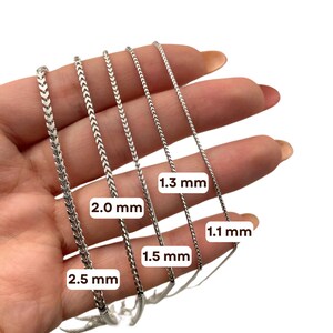 14k White Gold Chain 2mm, Franco Chain 14k Gold, Solid Gold Franco ...