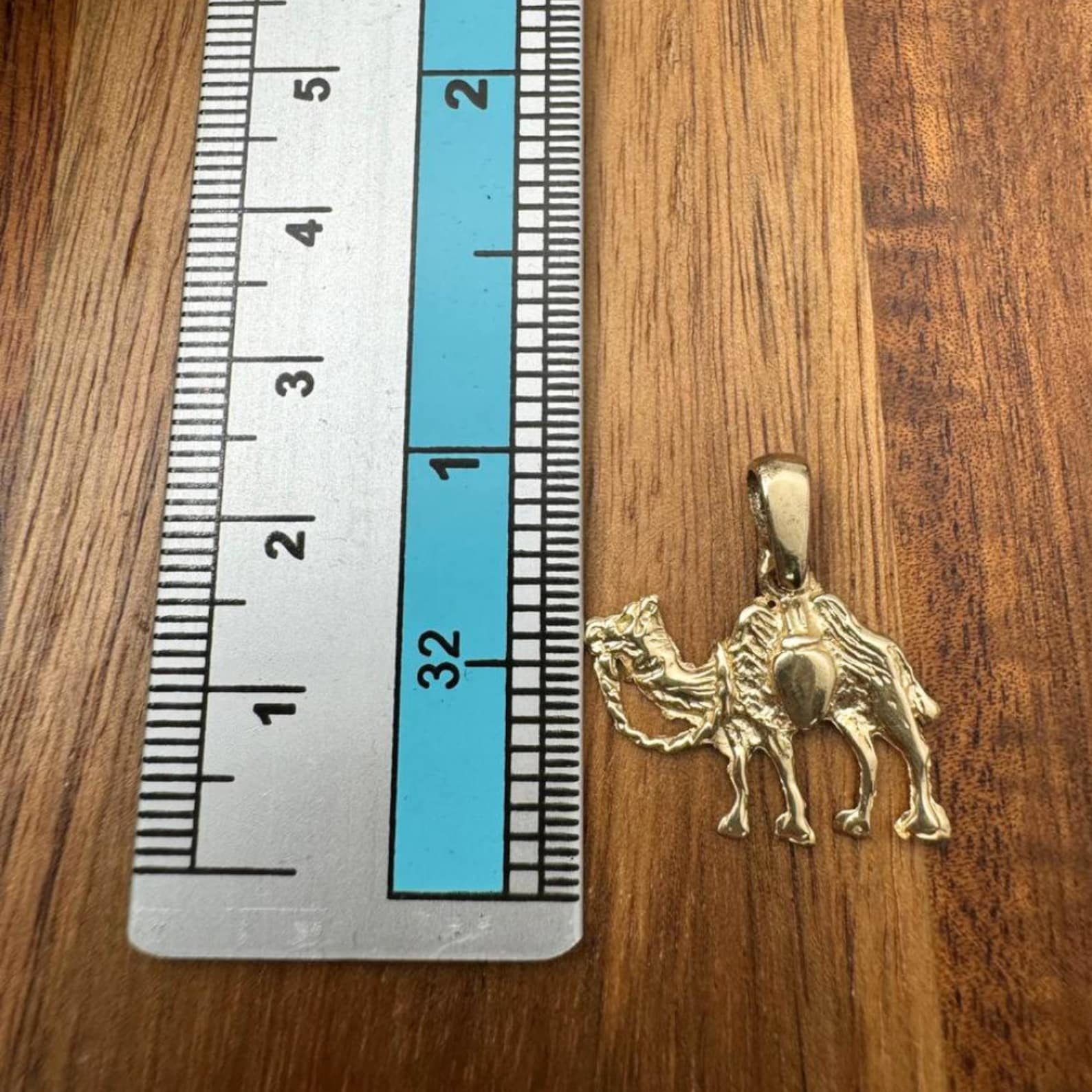 Gold Camel Pendant in 14k Gold, Israeli Camel Charm, Detailed Camel ...