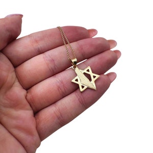 Support Israel With Star of David Pendant With Israel Map in 14K Gold ...