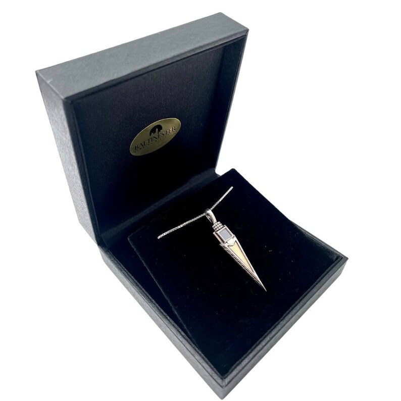 Sword Pendant With Hebrew Nano Bible Necklace in Sterling Silver and ...