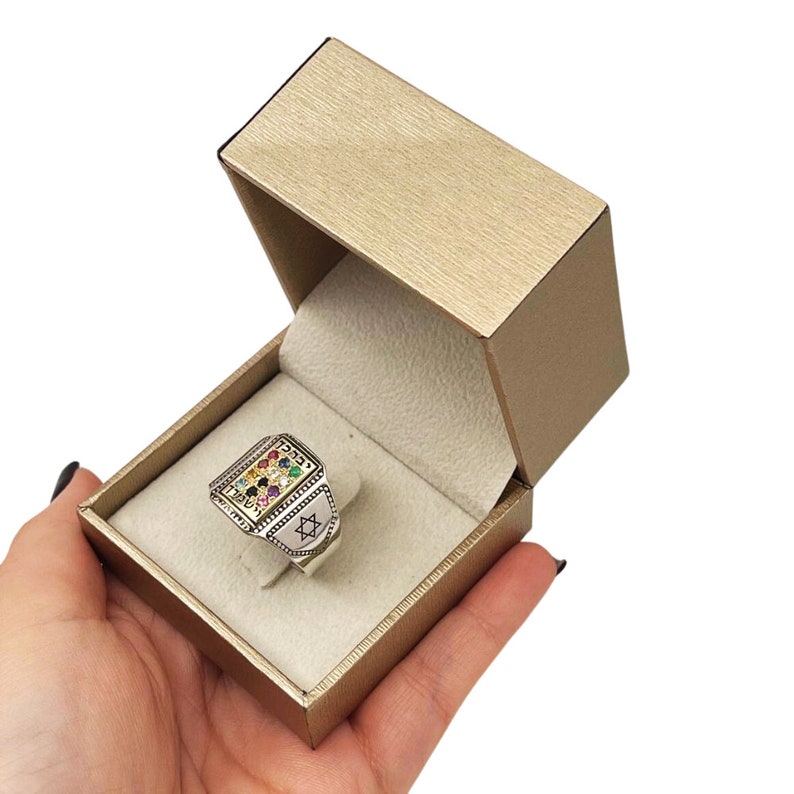 Hoshen Ring in 14k Gold, Sterling Silver & Gemstones, 12 Tribes of ...