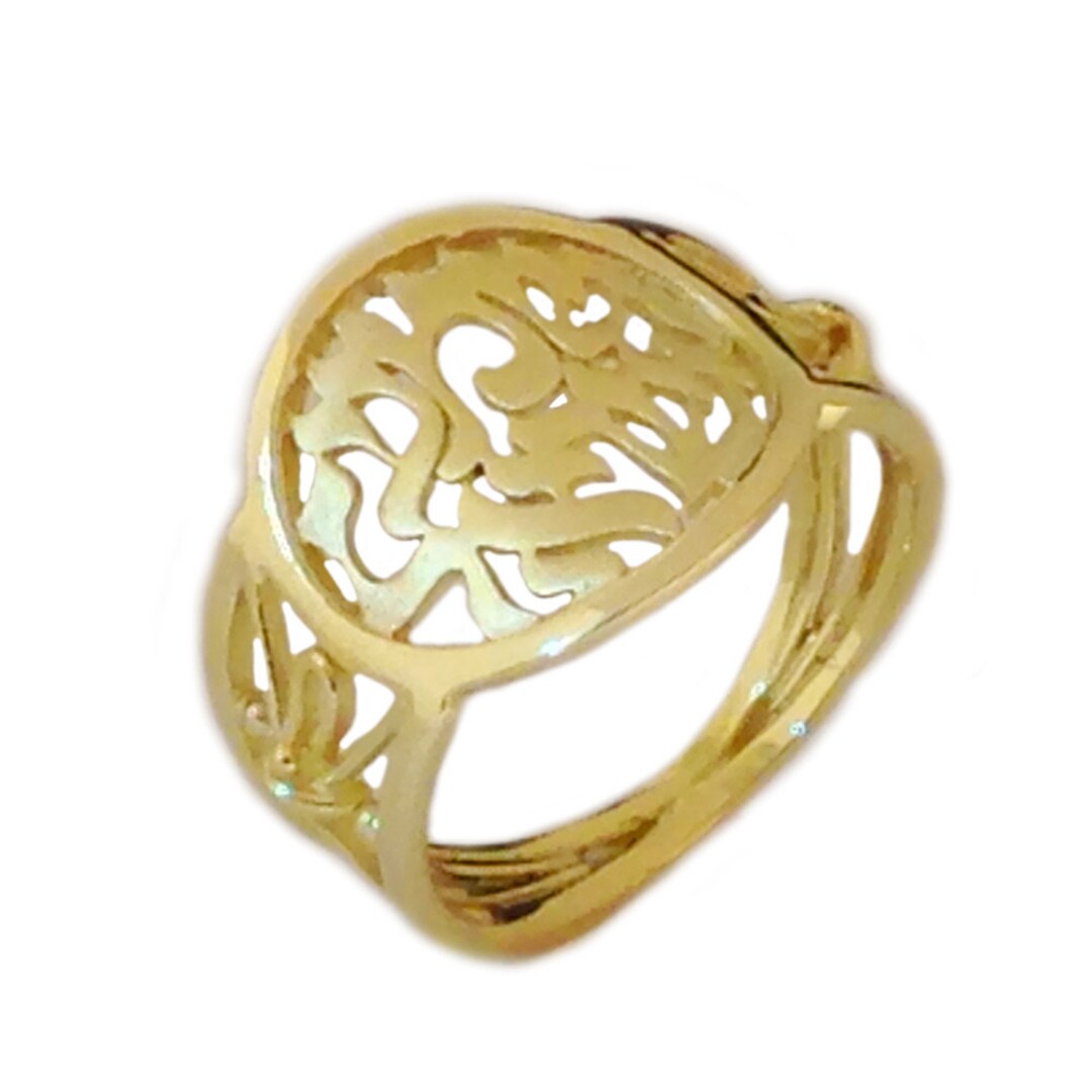 Gold Shema Ring, Shema Israel Ring, Solid 14k Gold Ring, Ornate Ring ...