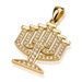 Diamond Menorah Pendant 14K Gold Jewish Pendant Solid 14k - Etsy