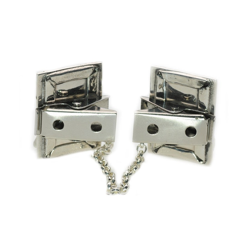 Mezuzah Tallit Clips, Blue Enamel Sterling Silver Tallit Clip, Hebrew ...