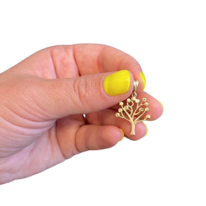Gold Tree of Life Pendant, Solid 14k Gold Tree Pendant, Nature Jewelry ...