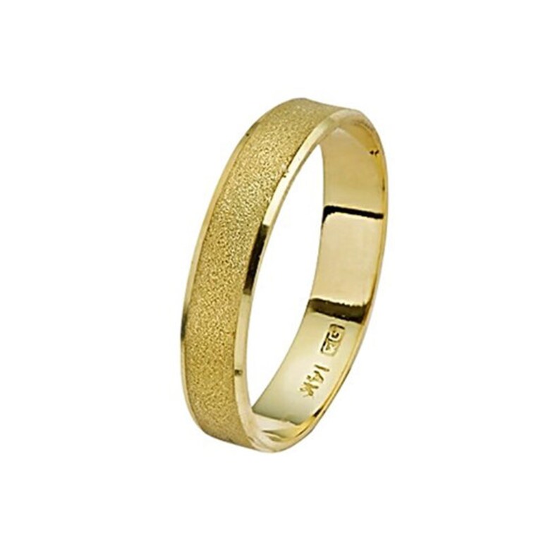 Solid 14k Gold Wedding Ring, Stardust Wedding Ring, 14k Yellow Gold ...