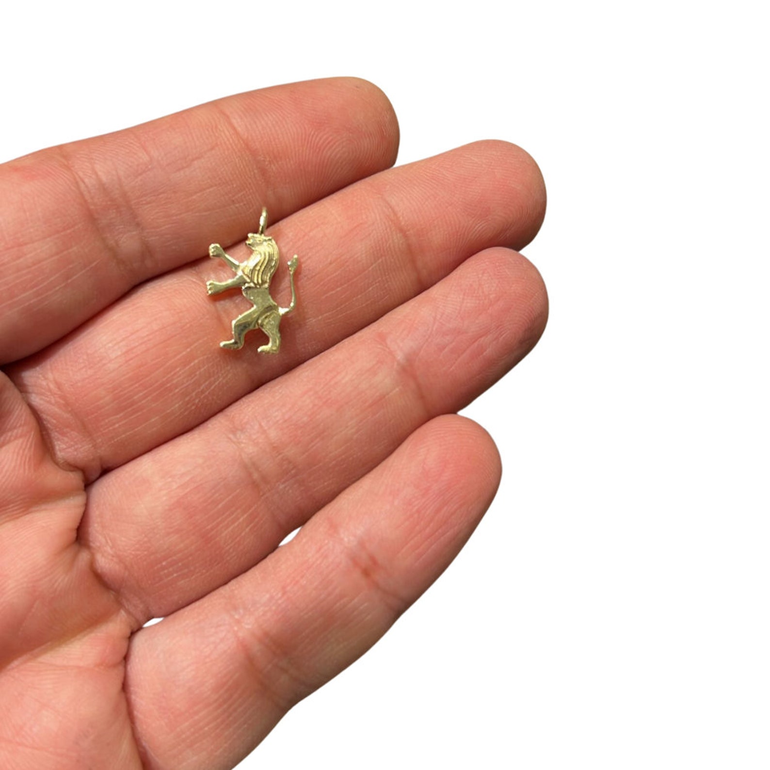 Mini Lion of Judah 14k Gold Pendant, Tiny Lion Pendant, 14k Gold ...