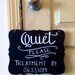 Spa/quiet Chalkboard. Spa Sign. Quiet Sign. Treatment in Session Sign ...