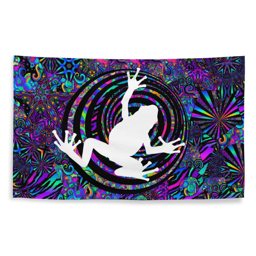 Psychedelic Frog Festival Flag - Etsy