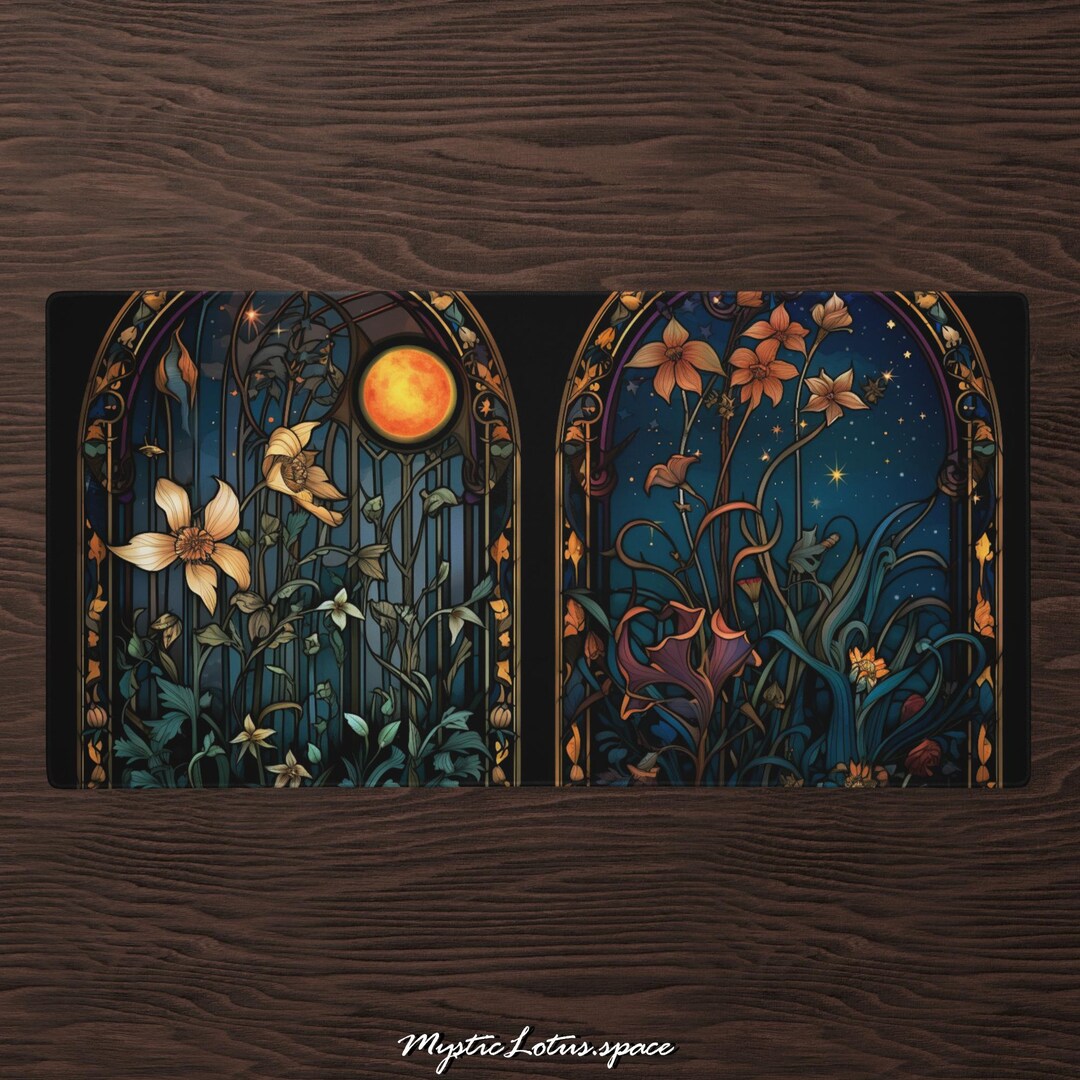 Stained Glass Art Nouveau Gaming Mouse Pad - Etsy