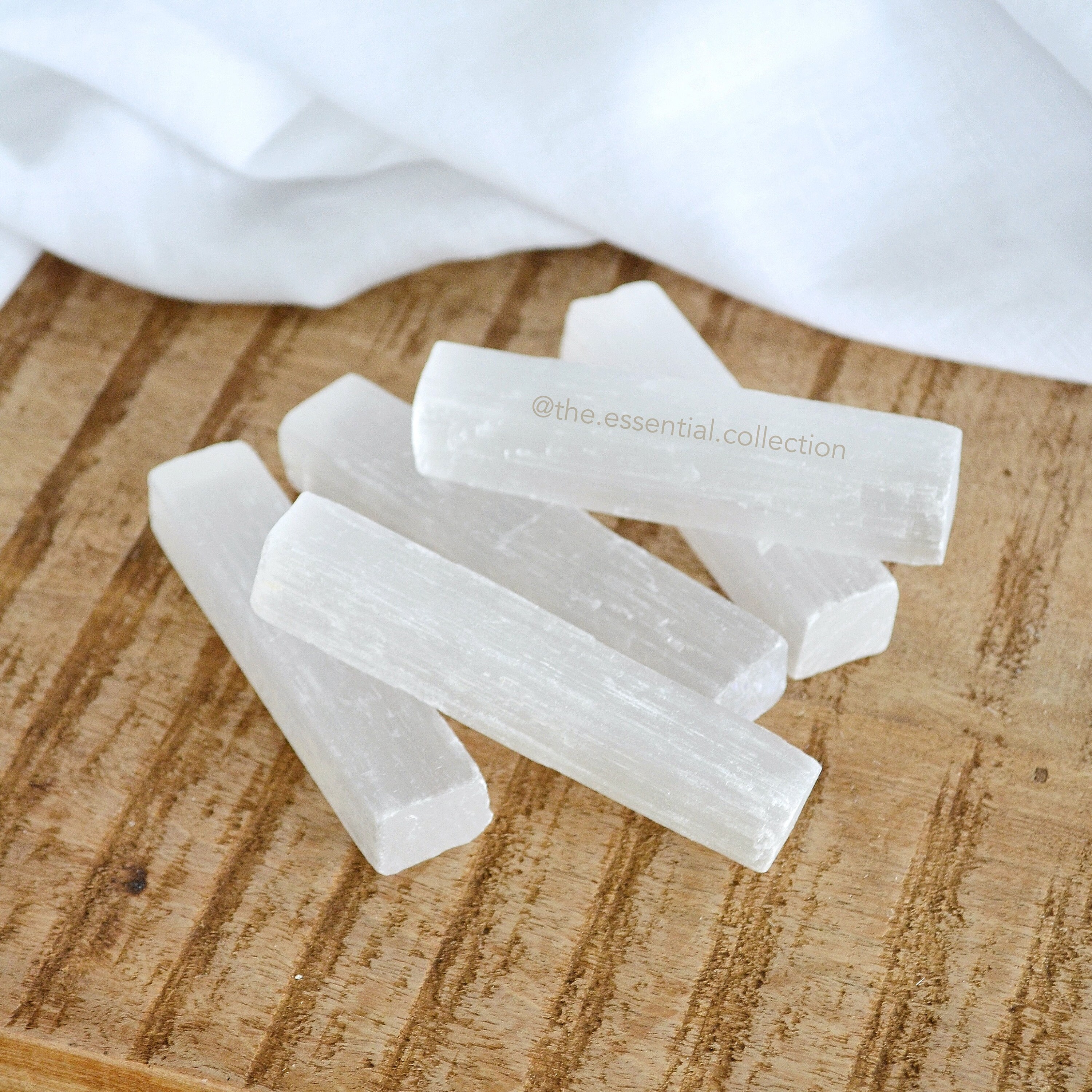 SELENITE SATIN SPAR 10cm White Selenite Stick Rod Wand | Etsy