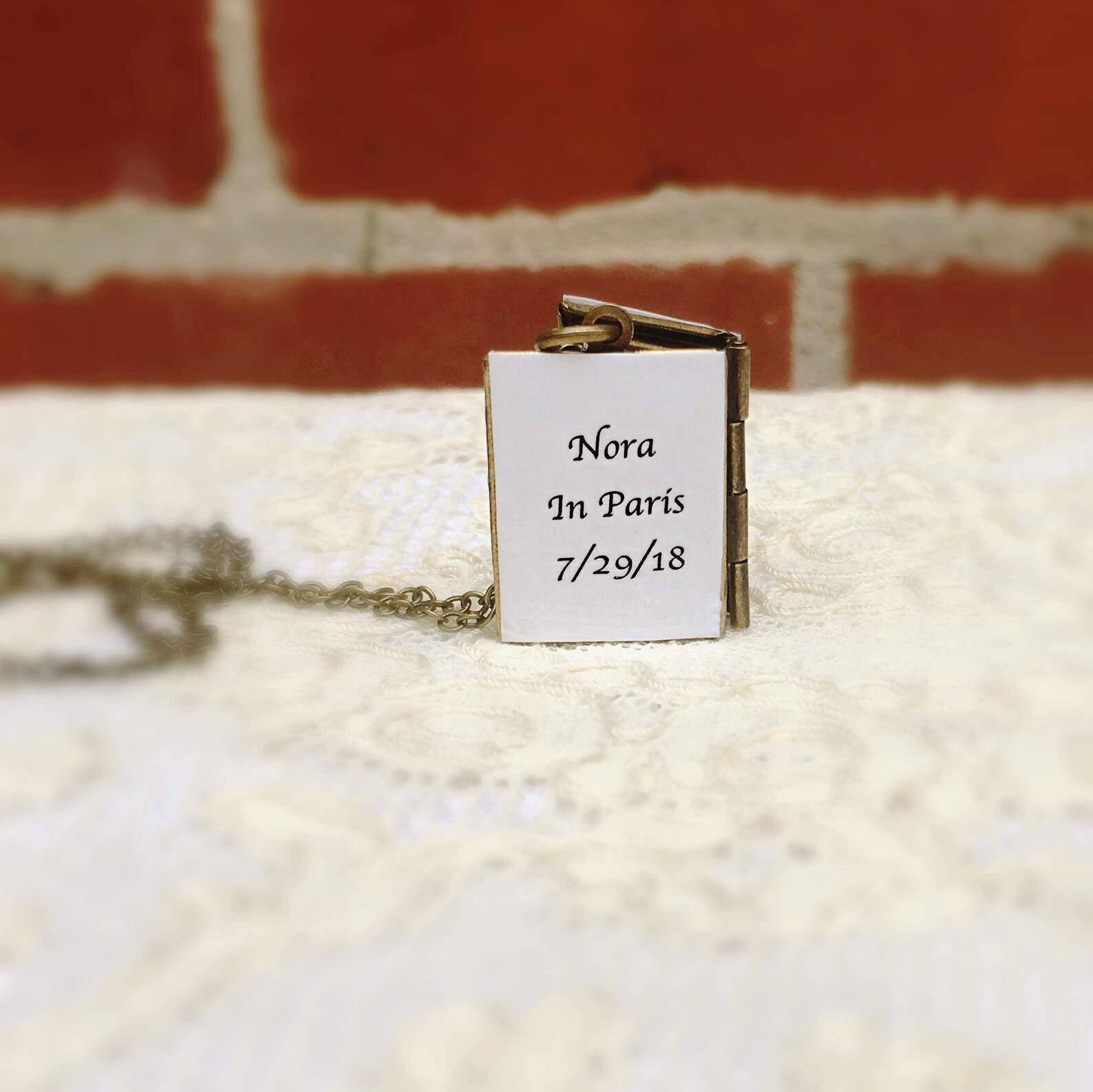 CUSTOM Book Locket FULLY CUSTOMIZABLE Family Photos | Etsy