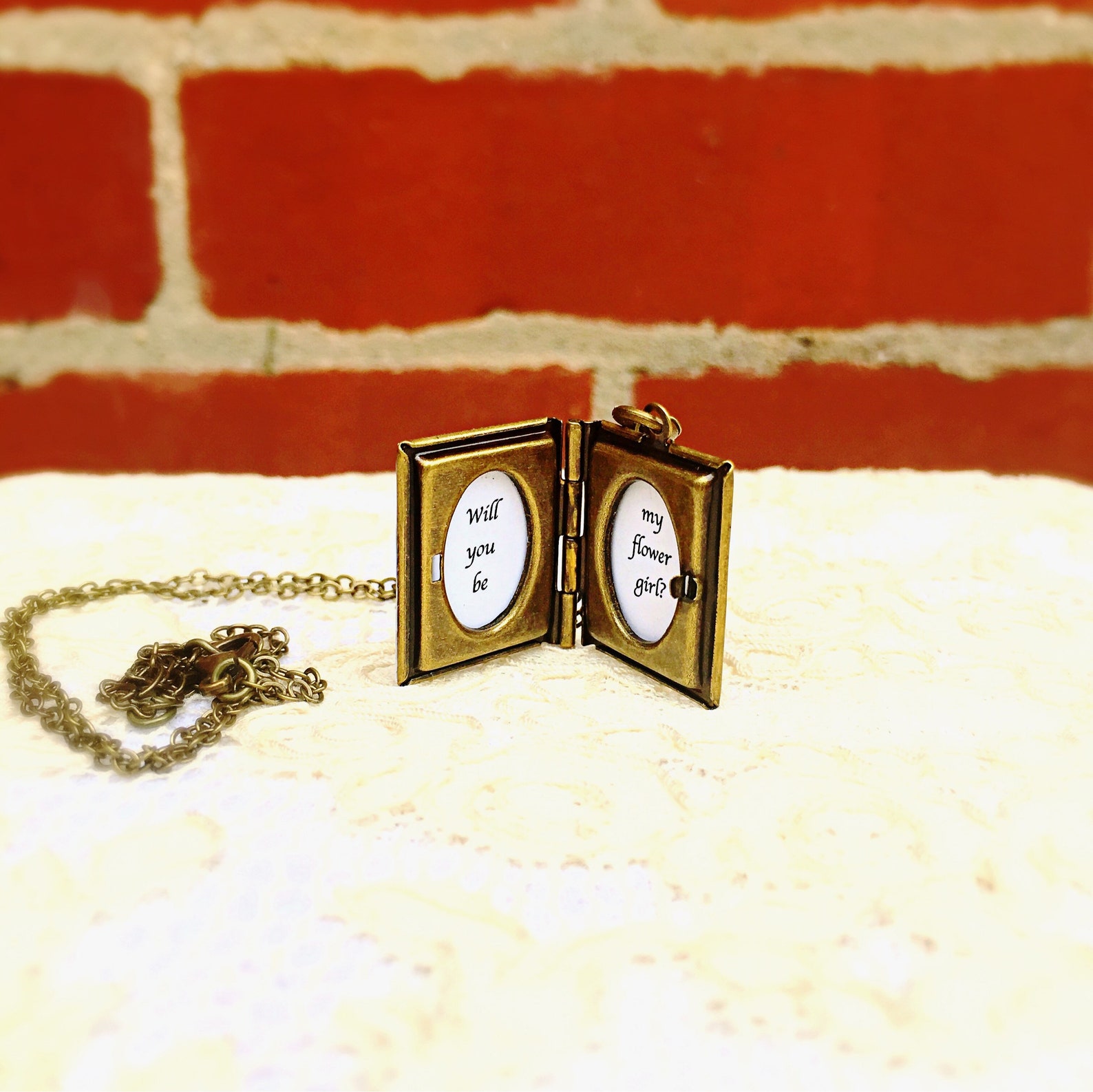 CUSTOM Book Locket FULLY CUSTOMIZABLE Family Photos | Etsy