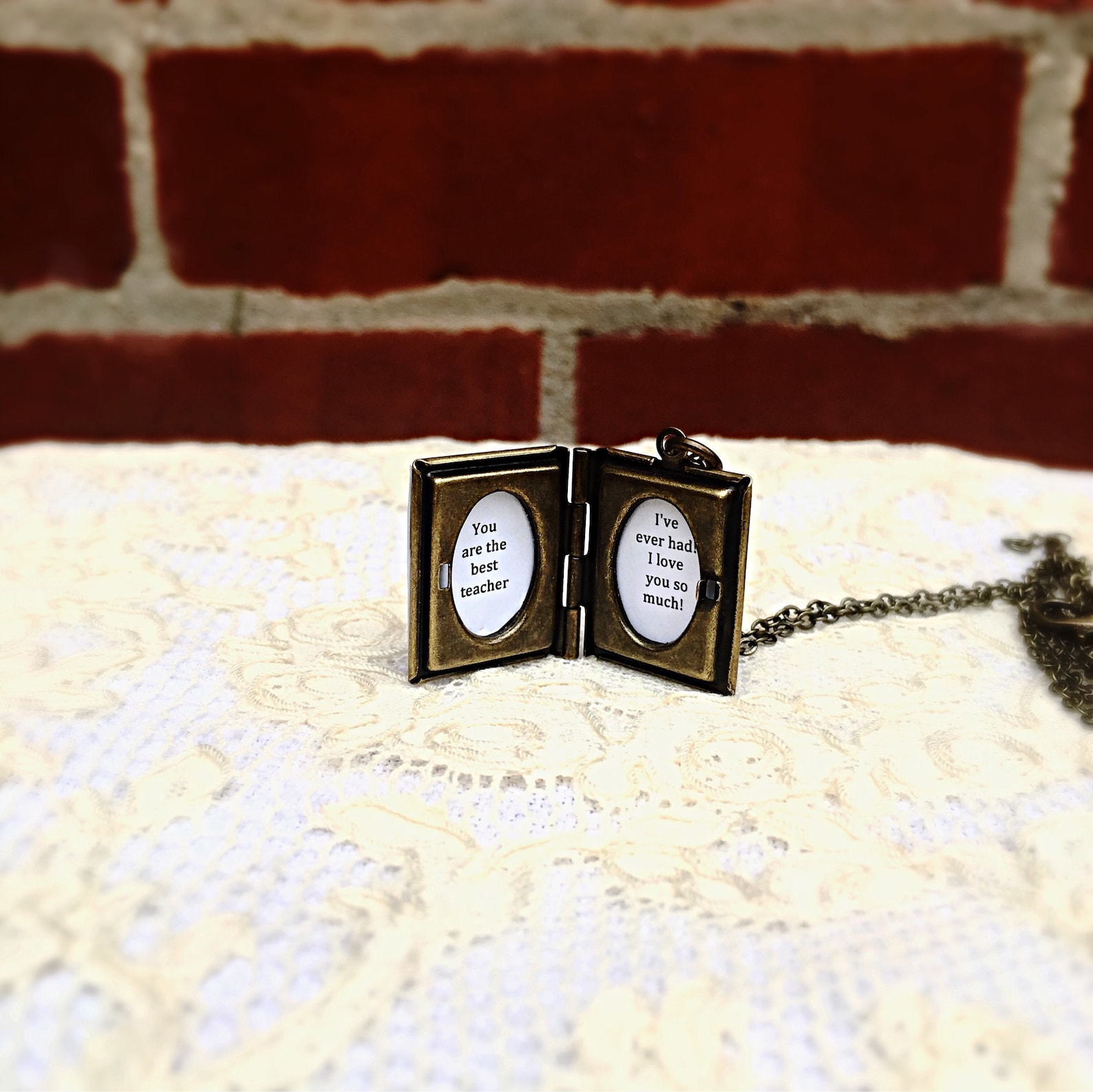 CUSTOM Book Locket FULLY CUSTOMIZABLE Family Photos | Etsy