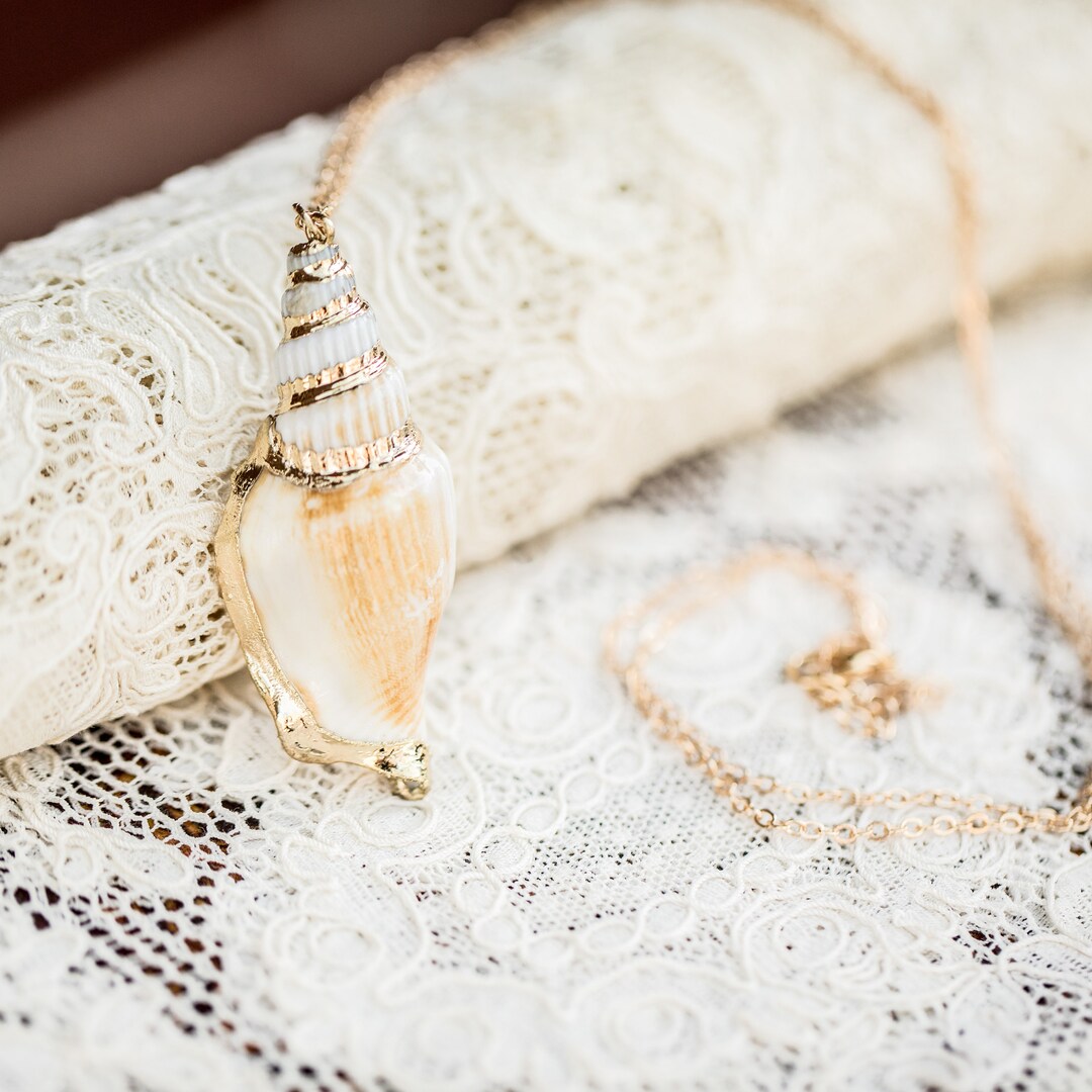 Real Conch Shell Necklace - Etsy