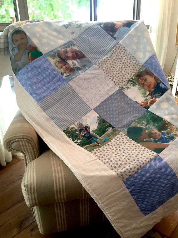 Memory Quilt memory blanket.Custom Photo GiftBirthday gift | Etsy