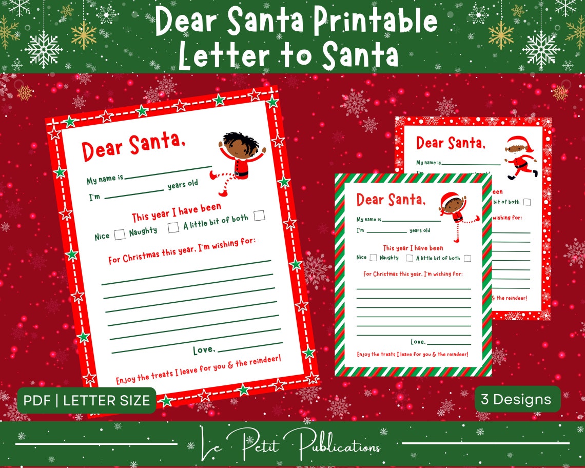 Letter to Santa Letter Santa Letter Dear Santa Letter Kids - Etsy