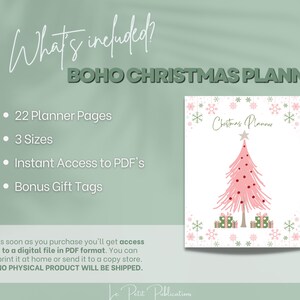 Boho Christmas Planner Printable, Holiday Planner, Gift Budget Planner ...