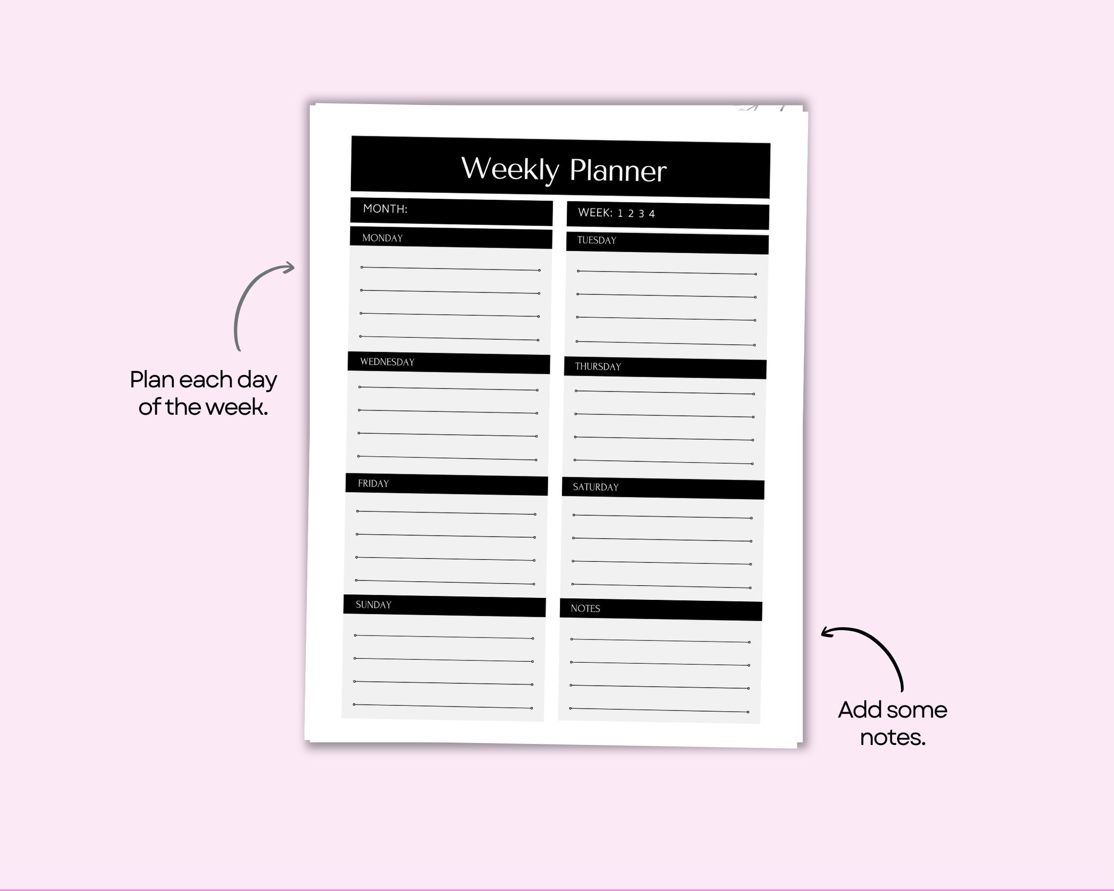 Minimalist Planner, Printable Planner Bundle, Printable Planner ...