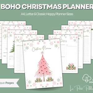Boho Christmas Planner Printable, Holiday Planner, Gift Budget Planner ...