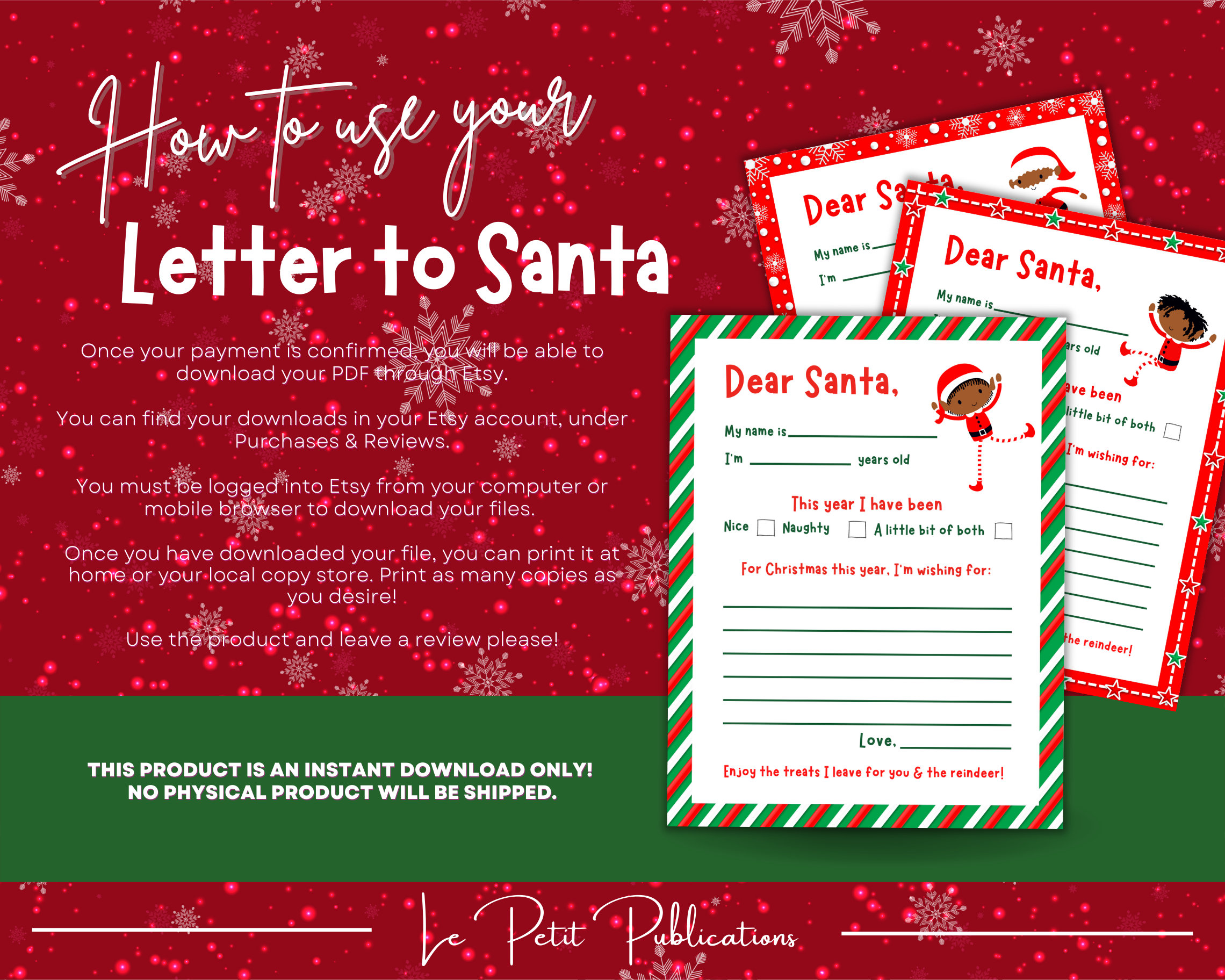 Letter to Santa Letter Santa Letter Dear Santa Letter Kids - Etsy