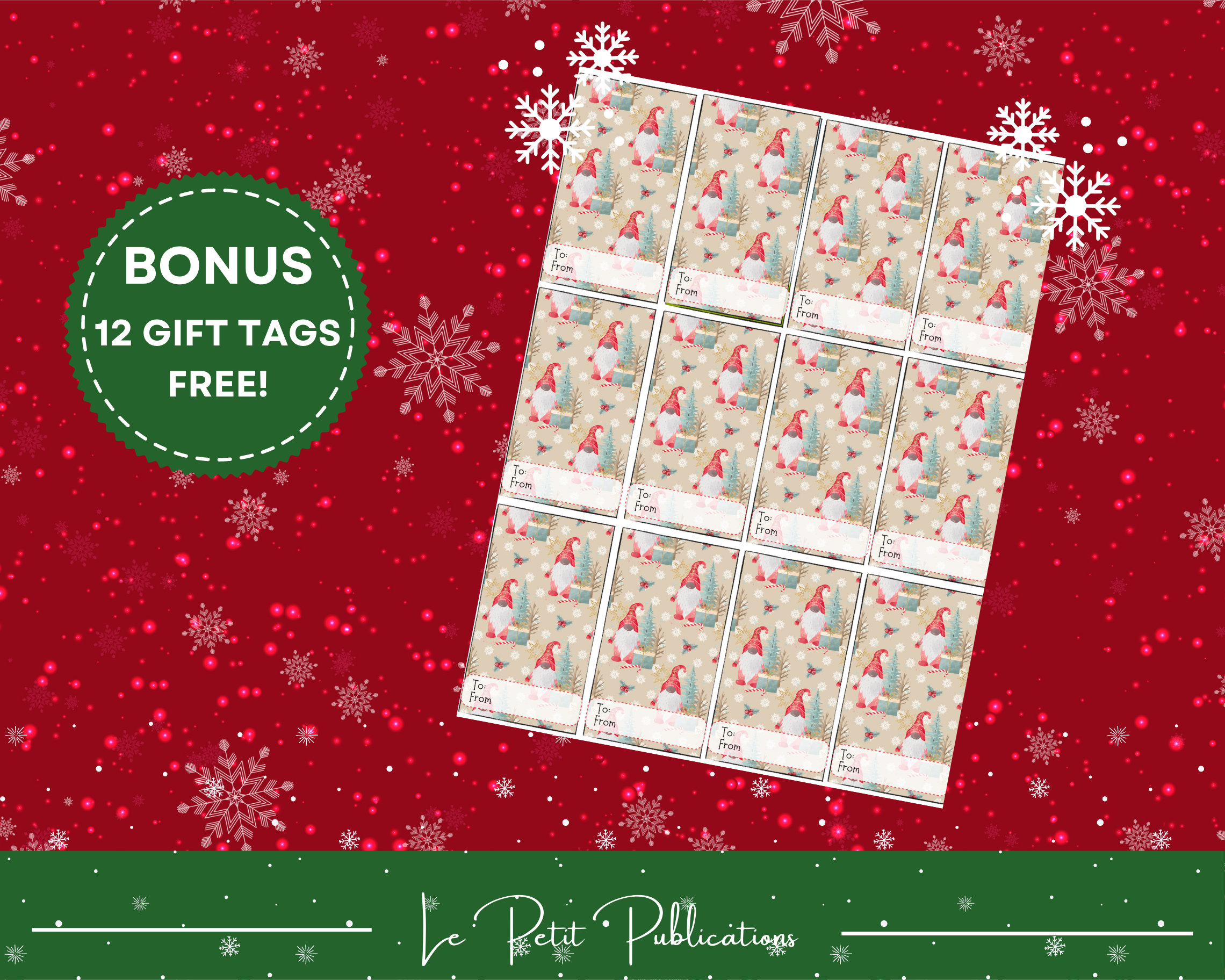 Gnome Planner Printable, Holiday Planner Bundle, Christmas Planner Kit ...
