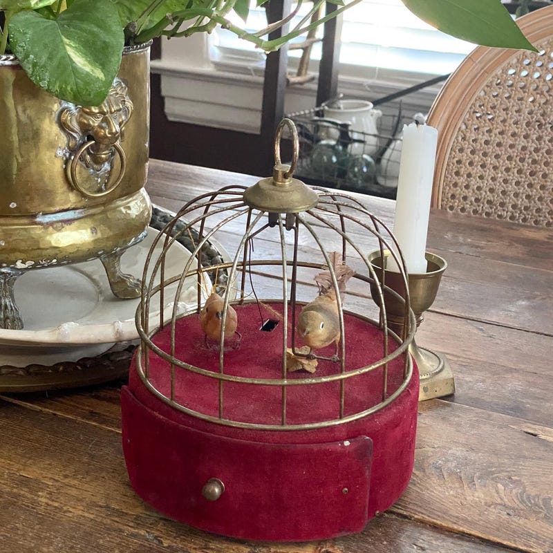Bird in Cage Music Boxes - Etsy