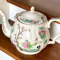 Vintage Musical Porcelain Tea Pot - Rose Motif With Gold Trim - Etsy