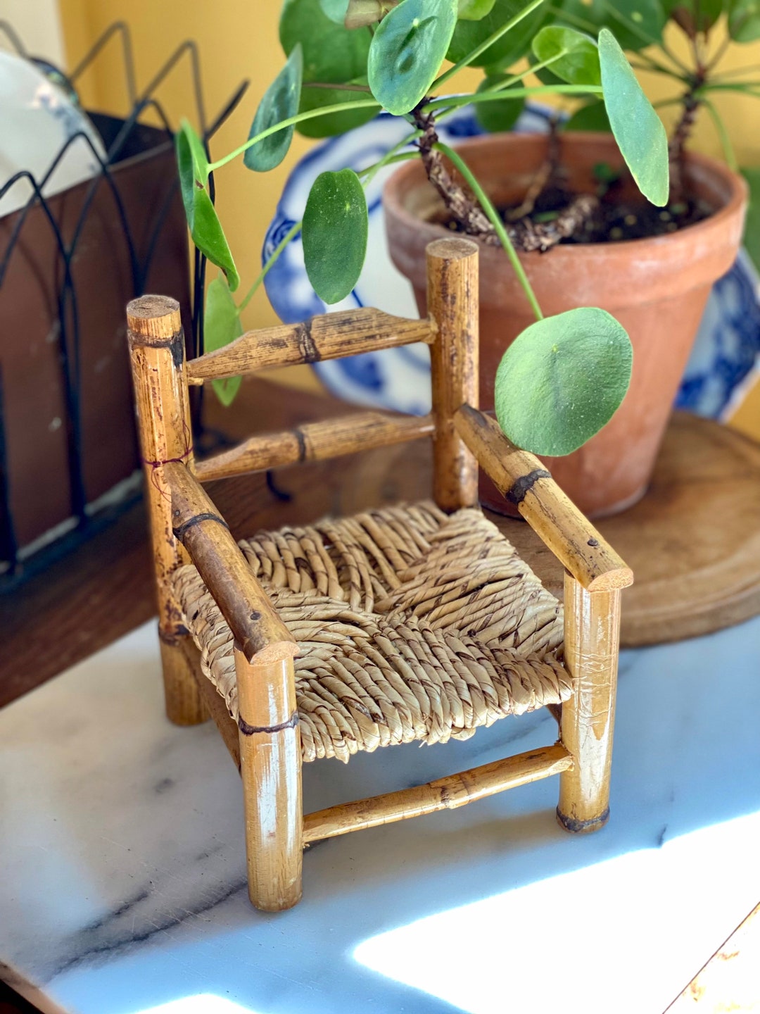 Vintage Bamboo Salesman Sample Chair: Miniature Plant Stand Easel - Etsy