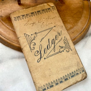 Fabulous Old Antique Pocket Ledger Great Piece for Scrapbooking - Etsy